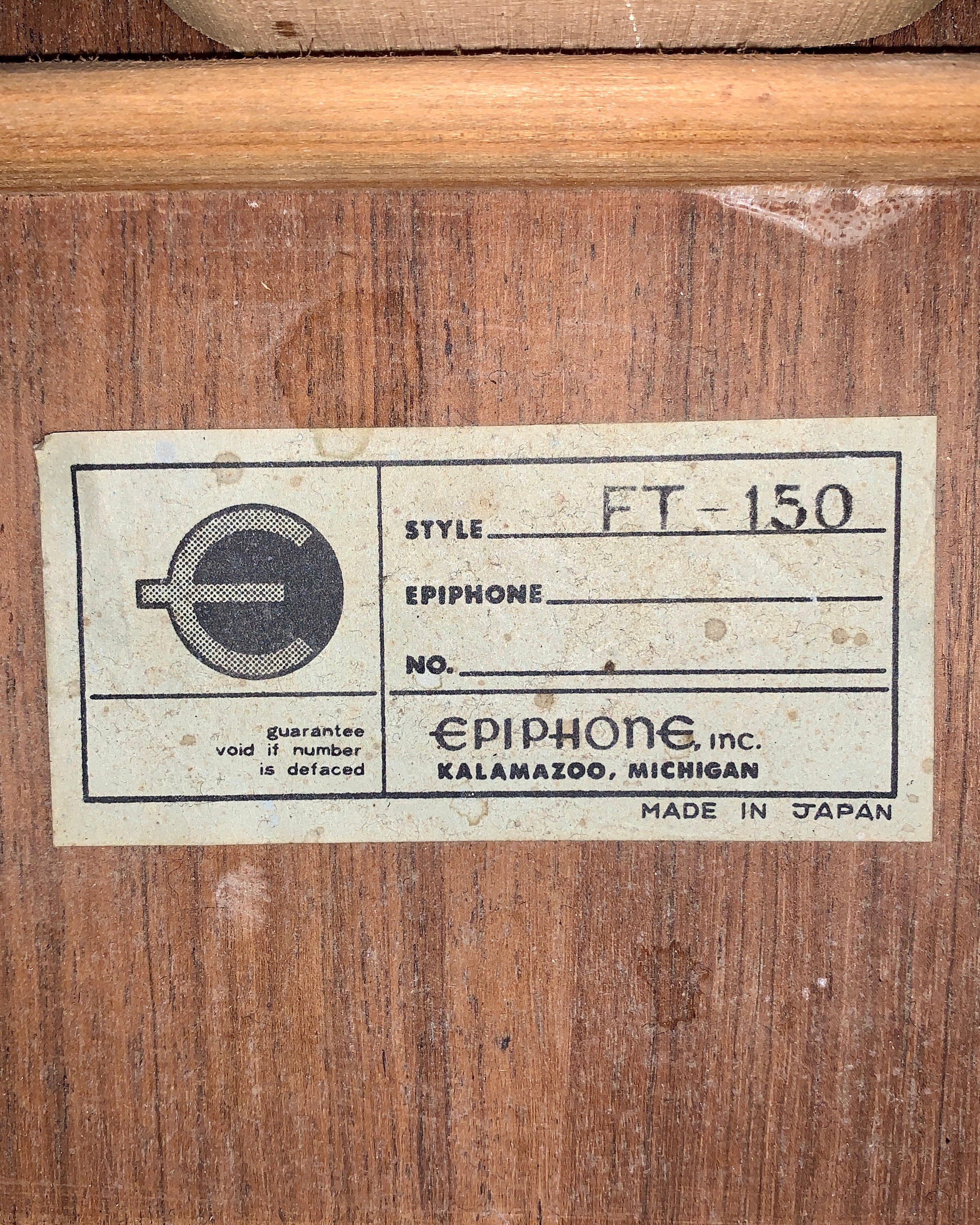 Epiphone FT-150 MIJ 1970's – L'instrumenterie